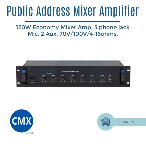 CMX MA-120UF (120W Mixer Amplifier with Mp3 & FM) – Daly Export